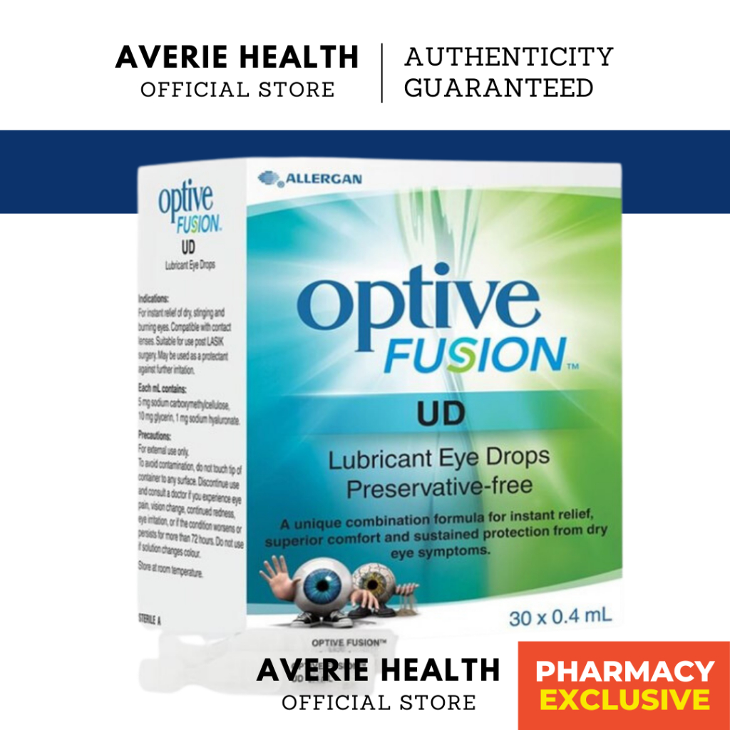 Optive Fusion Lubricant Eye Drops 0.4ml x 30s | Dry Eye Relief | Shopee ...
