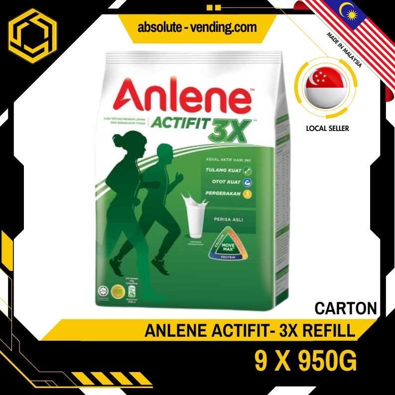[CARTON] ANLENE 3X Actifit Regular 950G X 9 (PACKETS) | Shopee Singapore