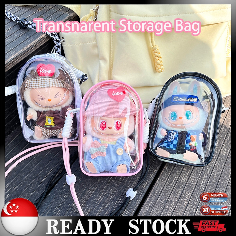 🇸🇬 [In Stock]NEW LABUBU Bag Labubu Accessory Transparent Storage Bag ...