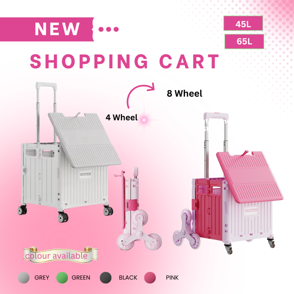 Shopping cart 45L /65L Foldable Shopping Large Utility Cart / Foldable ...