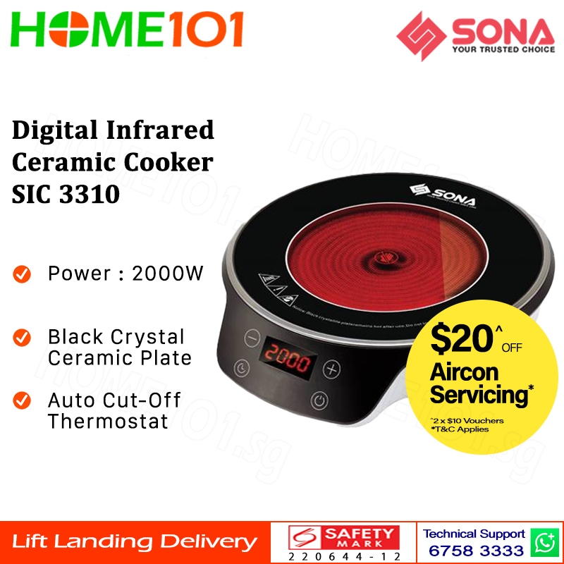 Sona Digital Infrared Ceramic Cooker 2000W SIC 3310 | Shopee Singapore