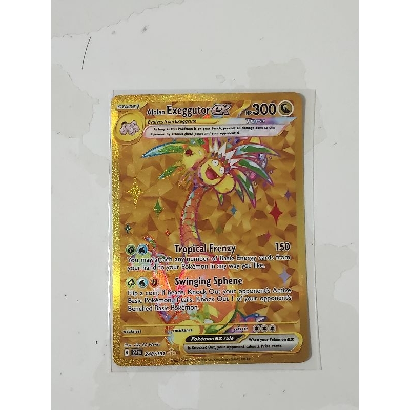 Pokemon alolan exeggutor ex gold secret rare surging sparks card ...