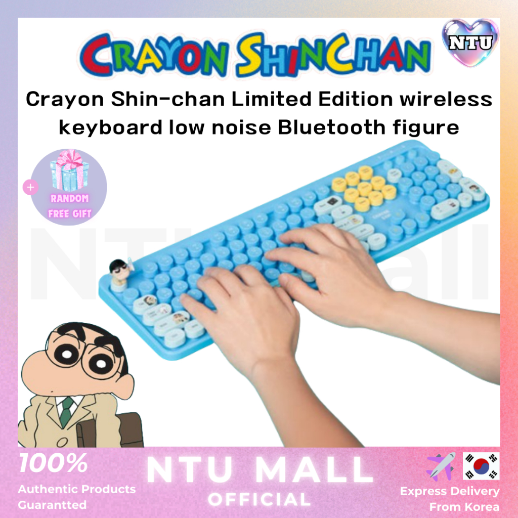Crayon Shin-chan Limited Edition wireless keyboard low noise Bluetooth ...