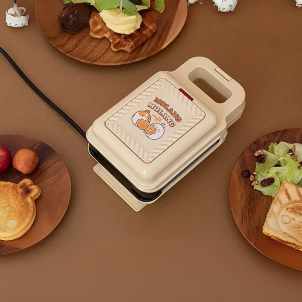 Molang 3-in-1 Sandwich Bread Waffle Maker - Multi-Function Electric ...