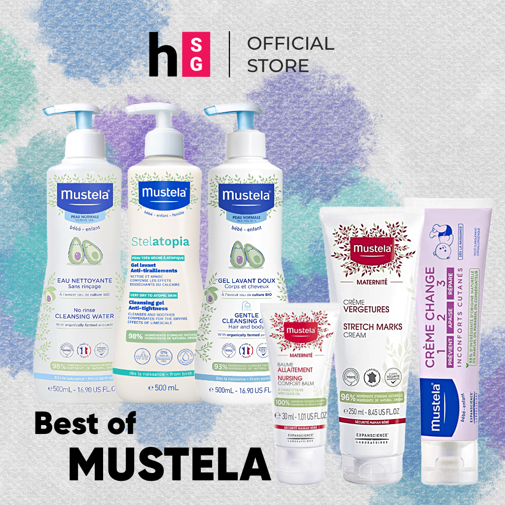 Mustela Collection - Lotion/Cicastela/Cream/Cleansing Water/Stelatopia ...