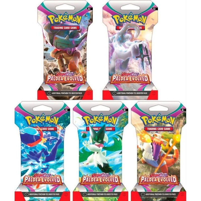 Pokémon TCG SV02 Paldea Evolved Sleeved Booster Pack - Random Artwork ...