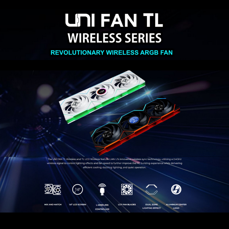 LIAN LI UNI FAN TL 140 WIRELESS LED fan for desktop casing 1pcs pack ...