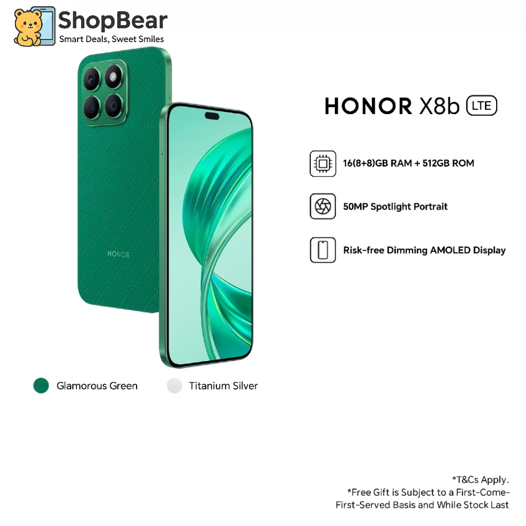 HONOR X8b 4G 8GB+512GB Smartphone 6.7 inches AMOLED FHD+ Snapdragon 680 ...