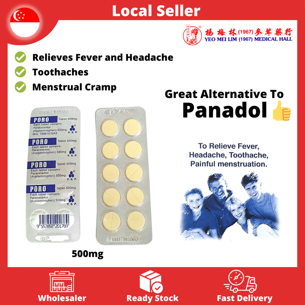 Poro Paracetamol 500mg for Fever | Pain | Headache | Menstrual ...