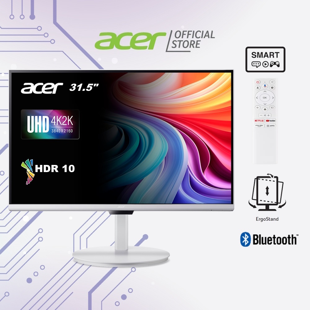 New Launch Smart Monitor With Google TV] Acer DA1 Series DA321QK 31.5 ...