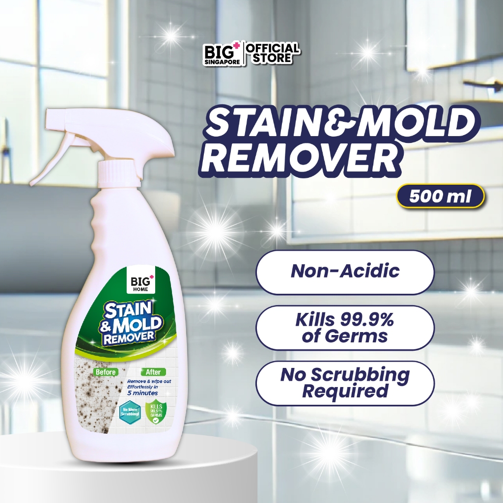 BIG+ Stain & Mold Remover (500ml) Mold Mildew Limescale Remover Spray ...