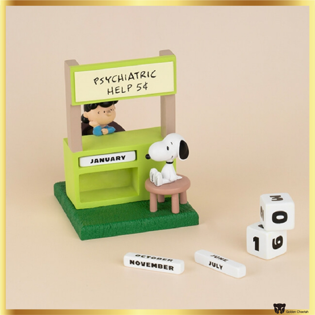 Peanuts Perpetual Tabletop Calendar Snoopy & Charlie Brown Reading a ...