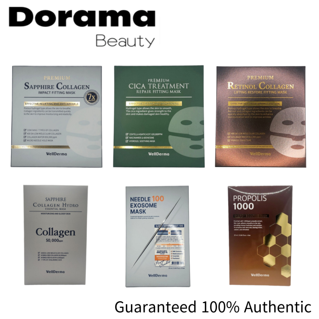 Wellderma Premium Mask Collection – 7 Types (Exosome, Propolis ...