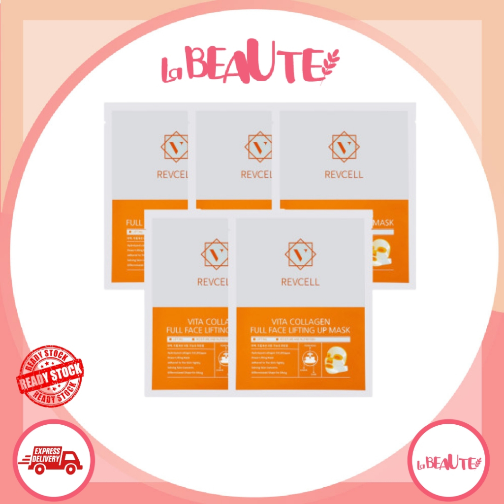 Revcell Vita Collagen Full Face Lifting Up Mask (1ea / 5ea) | Shopee ...