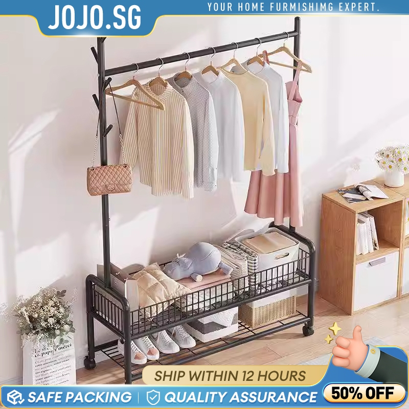 Clothing Rack Stand Clothes Rack multi-functional storage rack Metal ...