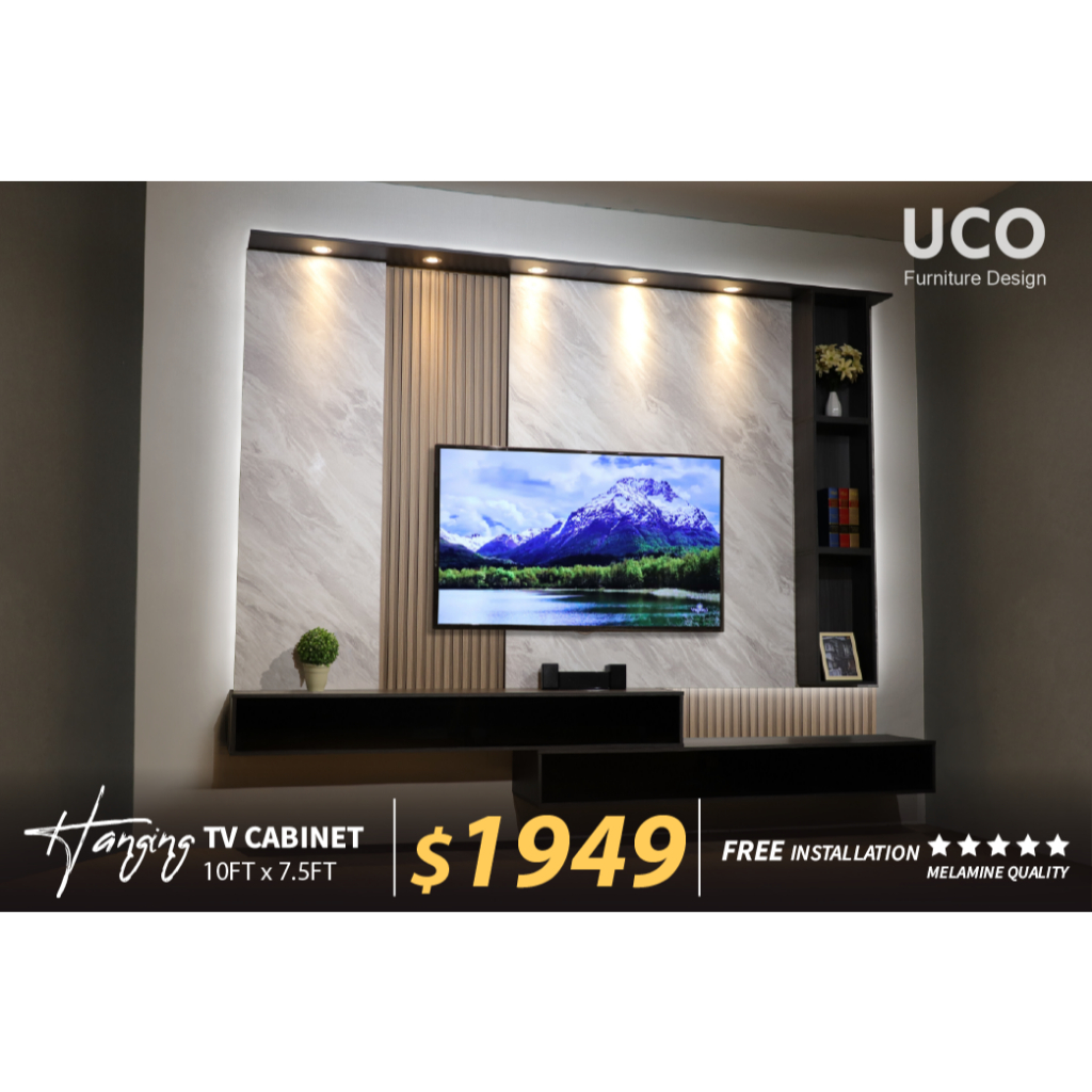 UCO HWTC07 10FT FULL HEIGHT HANGING TV CABINET | Shopee Singapore