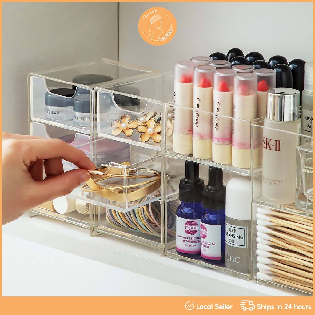 Make Up Organizer Mirror Cabinet Vanity Storage Box Container Cabinet ...