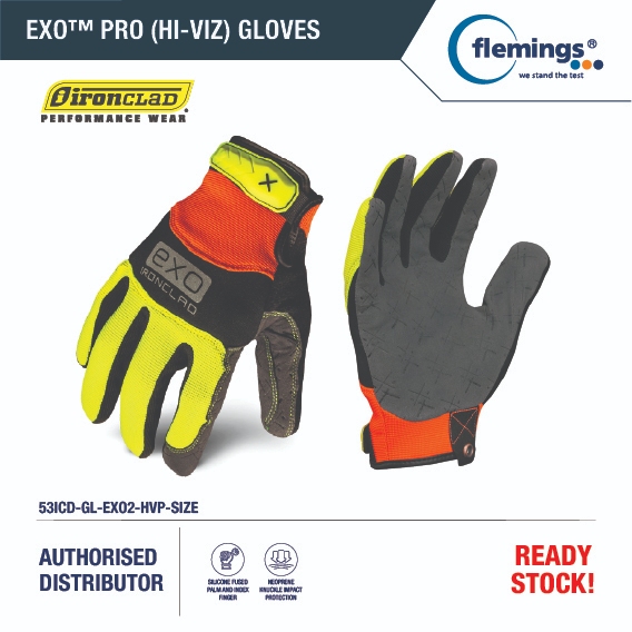 Ironclad, HVP, EXO™ PRO (HI-VIZ) High Performance Gloves | Shopee Singapore