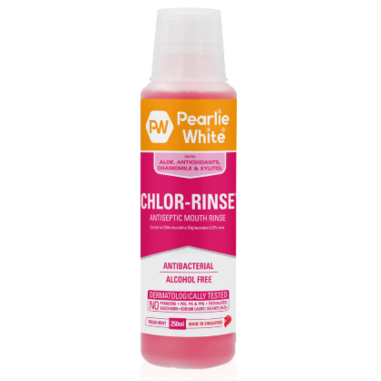Pearlie White Chlor-Rinse Antiseptic Mouth Rinse 250ml | Shopee Singapore