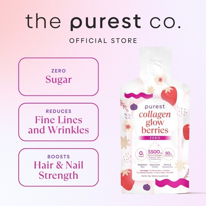 Purest Co Collagen Glow Berries Zero (For Firm, Glowing Skin) | Shopee Singapore