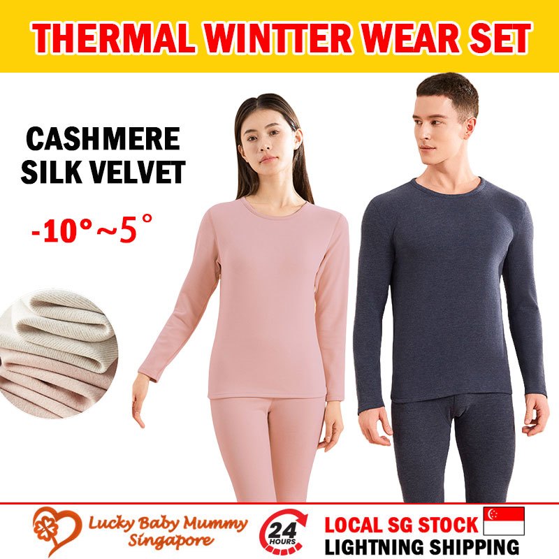 Cashmere Silk Thermal Winter Wear Set/Thermal Top and Long Pants/Winter ...