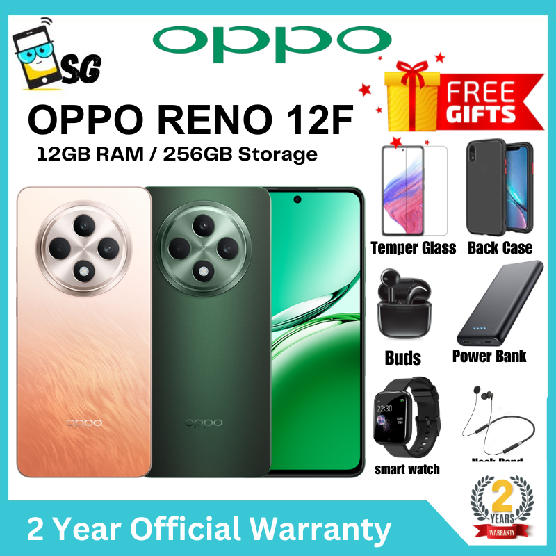 Oppo Reno 12F 5G (12/256GB) | NFC | IP64 dust/water resistant | 50MP ...
