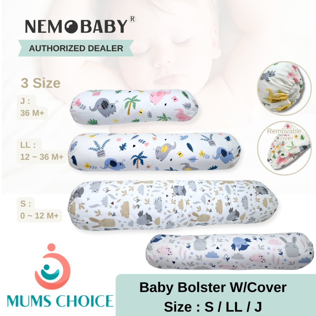 Nemobaby 100% Premium Cotton Baby Bolster Size S . LL . J | Shopee ...
