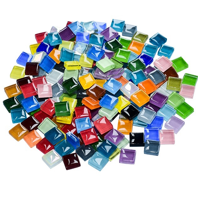 Single / Colourful DIY Square Mini Mosaic Tiles 110 Pcs 1cm x 1cm ...
