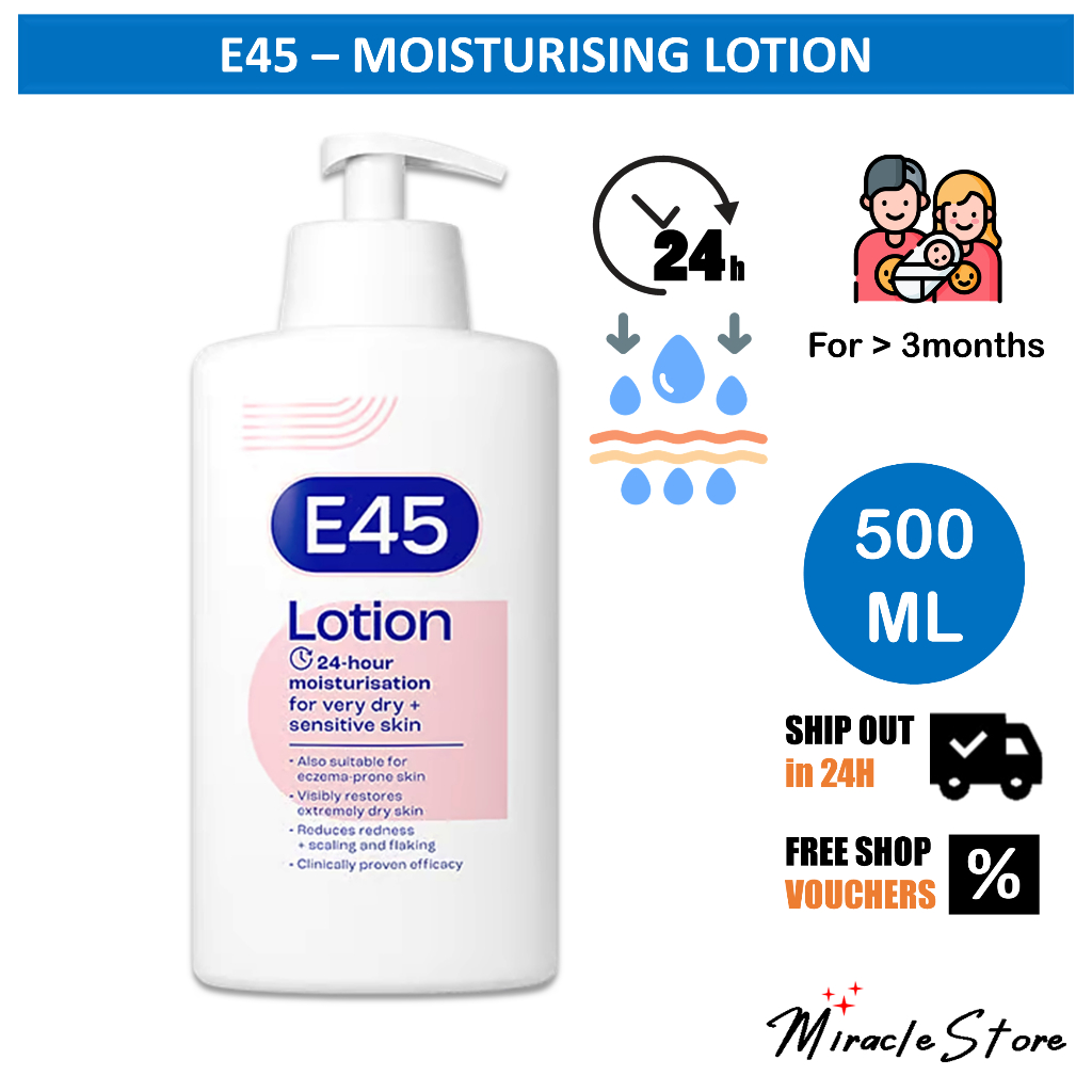 E45 Moisturising Lotion 500ml | Shopee Singapore