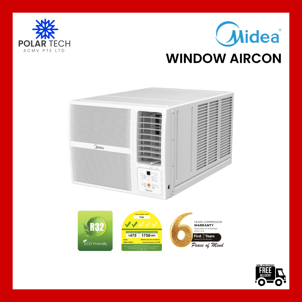 MIDEA Window Aircon | MWAC-09PRO / MWAC-12PRO | Shopee Singapore