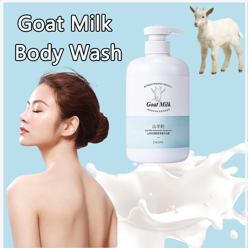 Goat Milk Body Wash Whitening Shower Gel Nicotinamide Bath Gel Mild ...