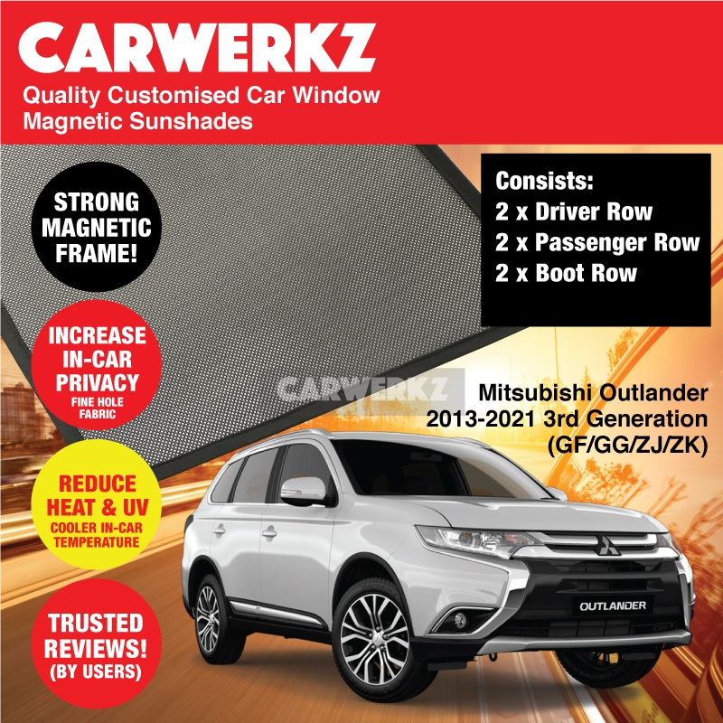 Customised Window Magnetic Sunshades for Mitsubishi Outlander 2013-2021 ...