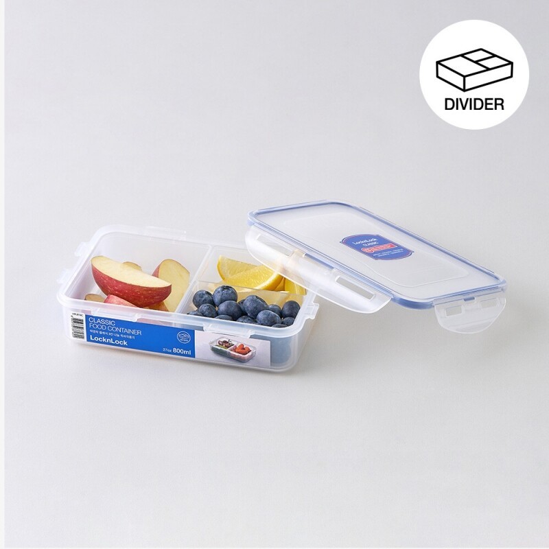 LocknLock HPL816C Divided Classic Airtight Rectangular Food Storage ...