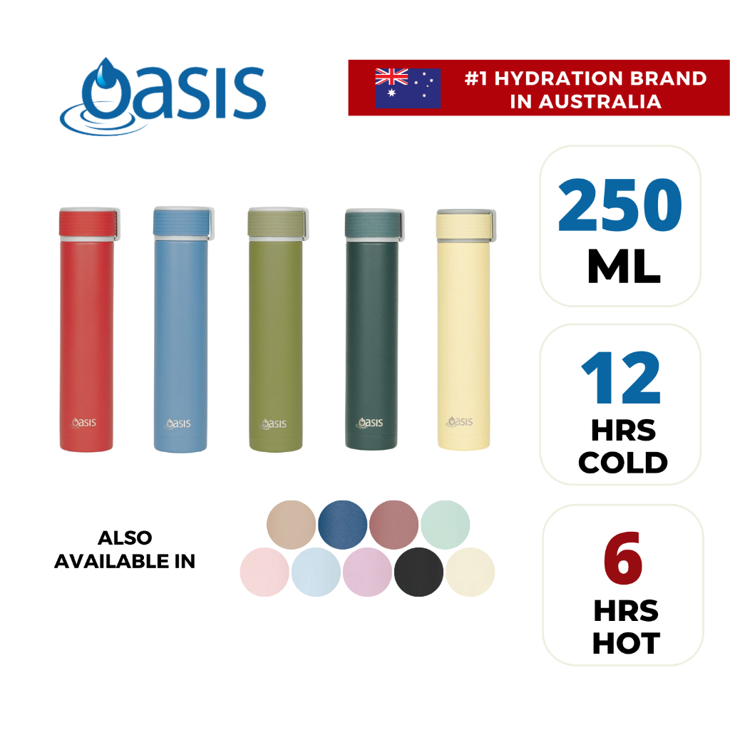 Oasis Skinny Mini Insulated Water Bottle 250ML | Shopee Singapore