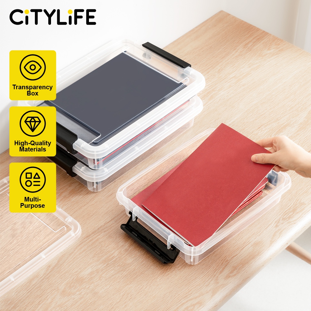 Citylife 3.2L/4.5L Widea Stackable A4 Organizing Box File Storage ...
