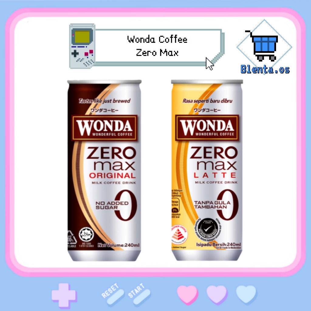 [Bundle of 12cans]Wonda Coffee Zero Max Original/Latte Maximum Taste No ...