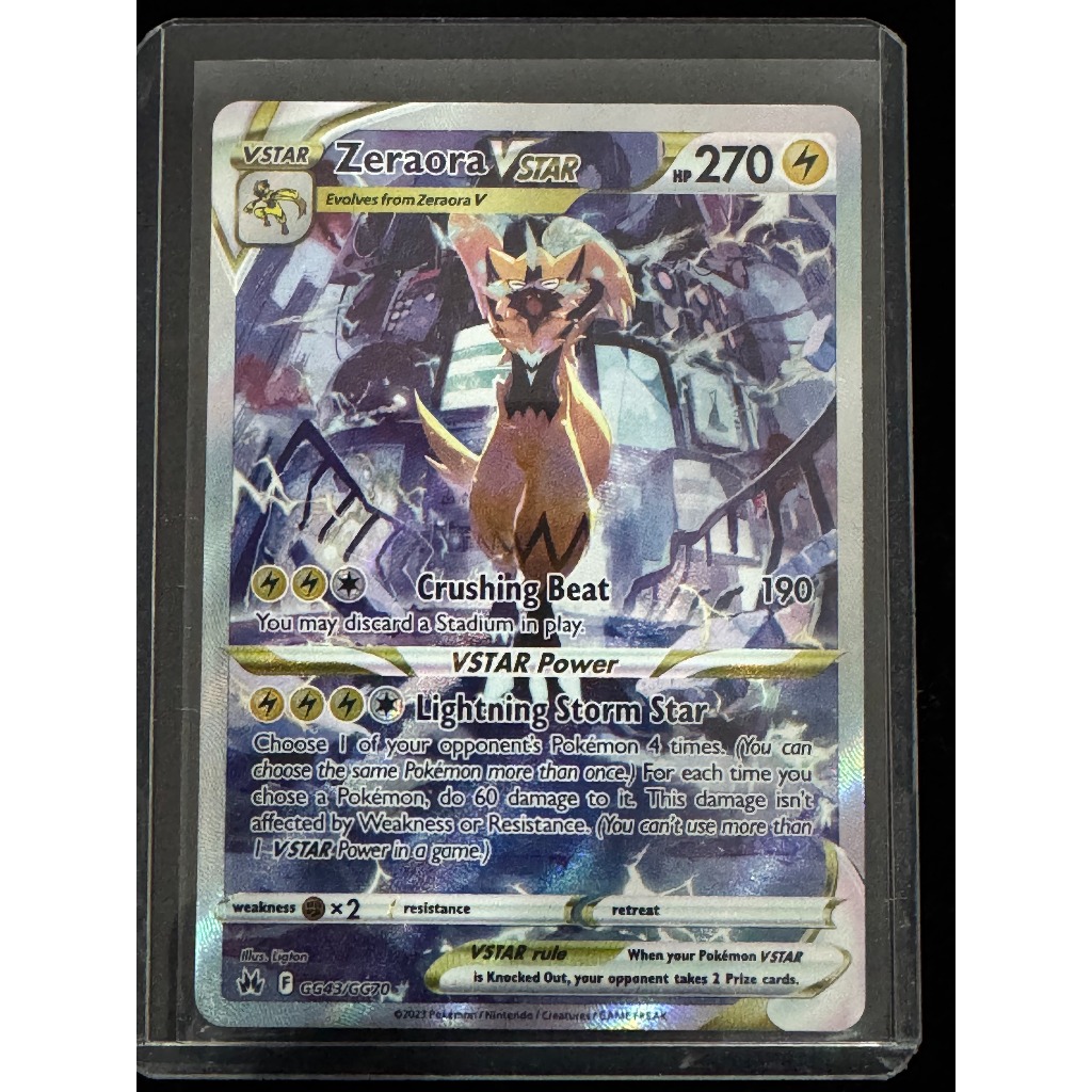 Zeraora VSTAR GG43/GG70 Ultra Rare Crown Zenith: Galarian Gallery | Shopee Singapore