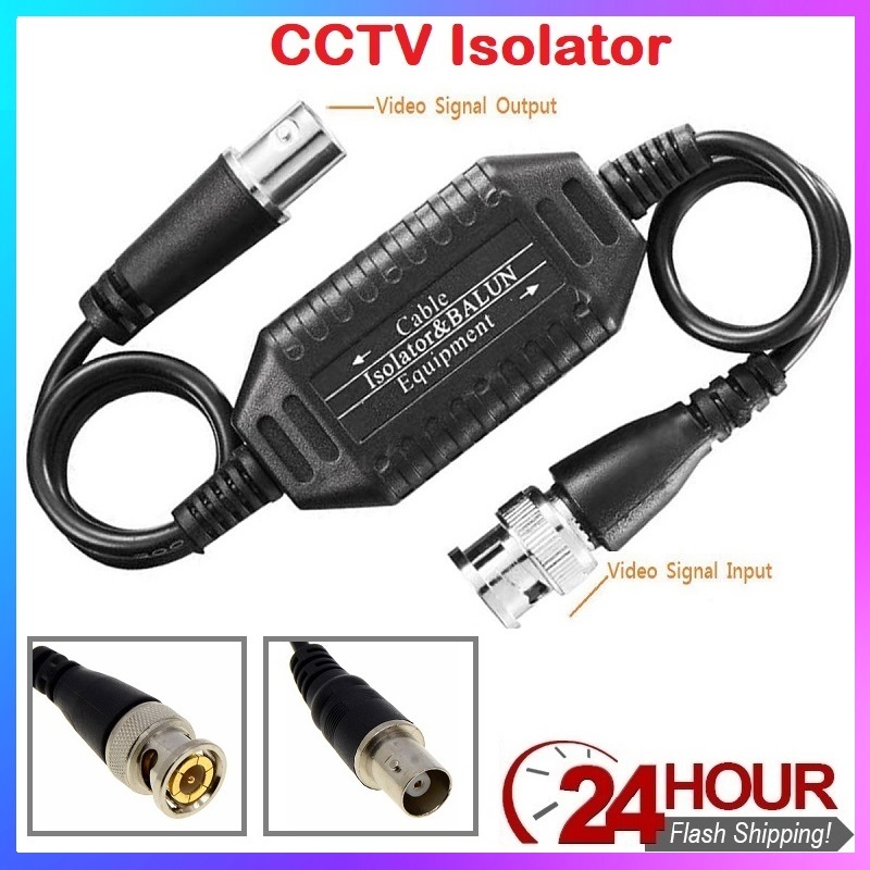 Coaxial Video Ground Loop Isolator Balun BNC Male to Female for CCTV ...
