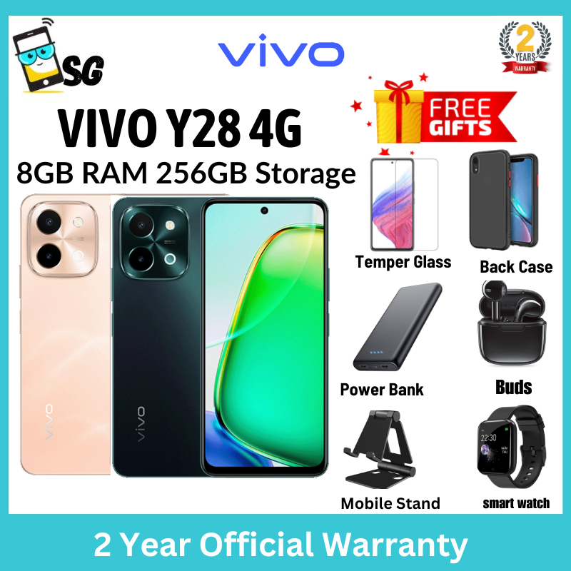 VIVO Y28 4G (8GB RAM 256GB ROM) | 6000mah Battery | New Model of 2024 | 2 Years Official VIVO ...