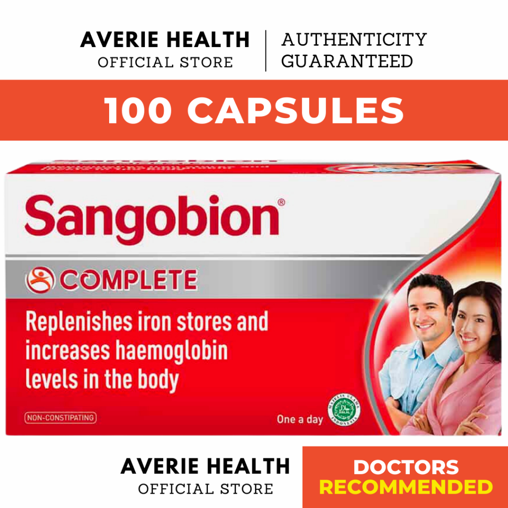 Sangobion Iron Supplement 100s (25 x 4s) | Iron Deficiency & Blood ...