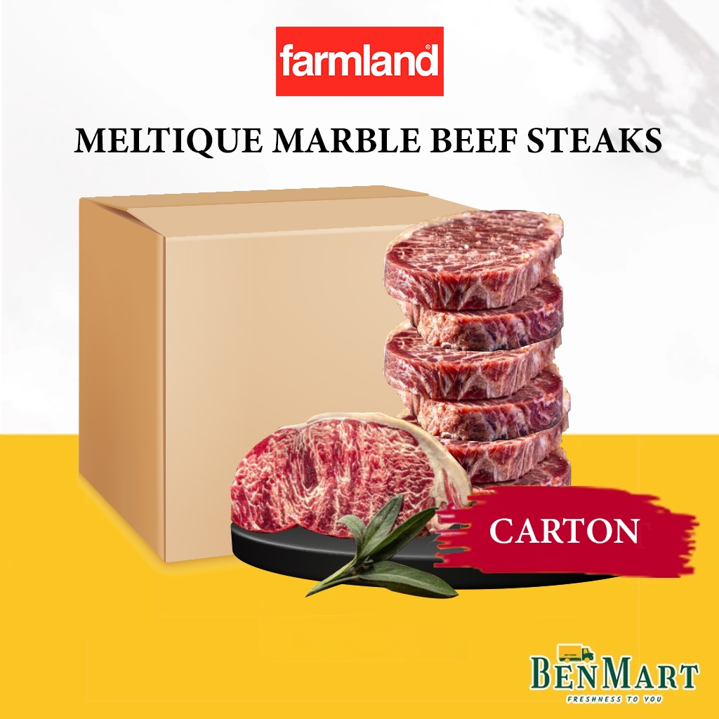 [BenMart Frozen] Farmchef Premium Meltique Marble Beef Striploin ...