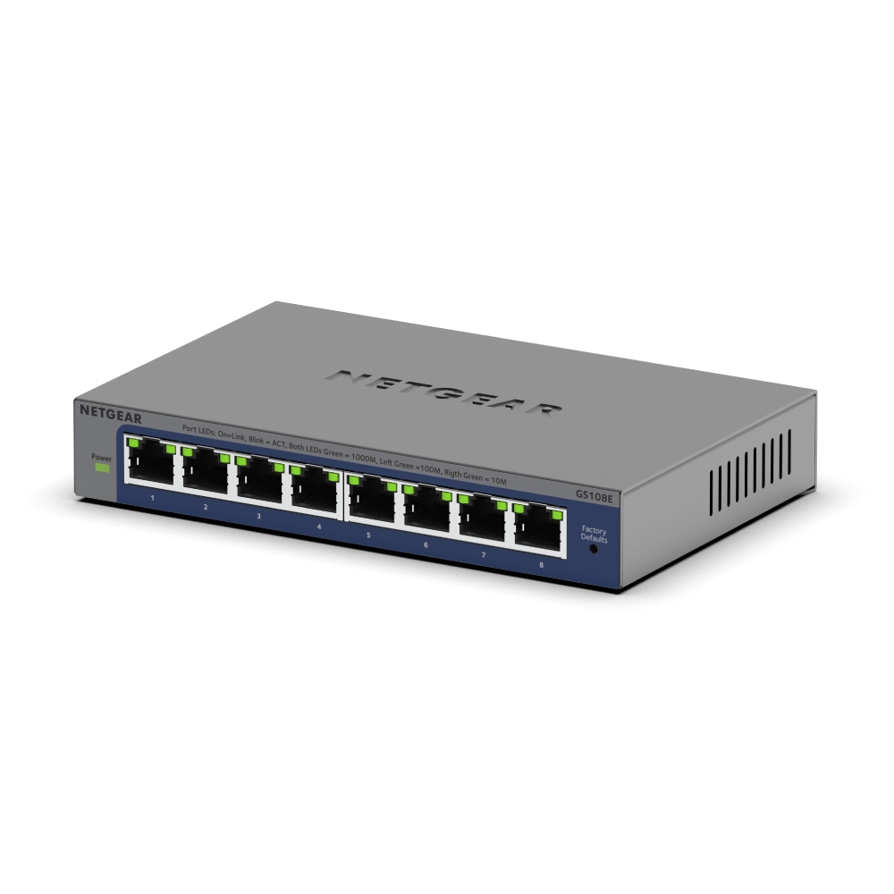 Netgear ProSafe 8-Port Gigabit Unmanaged PLUS Switch (GS108E) | Shopee ...