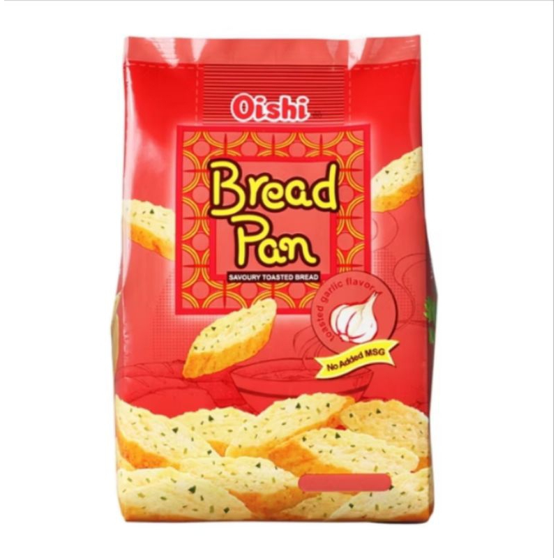 Oishi bread pan toasted bread - toasted garlic 42g | Shopee Singapore