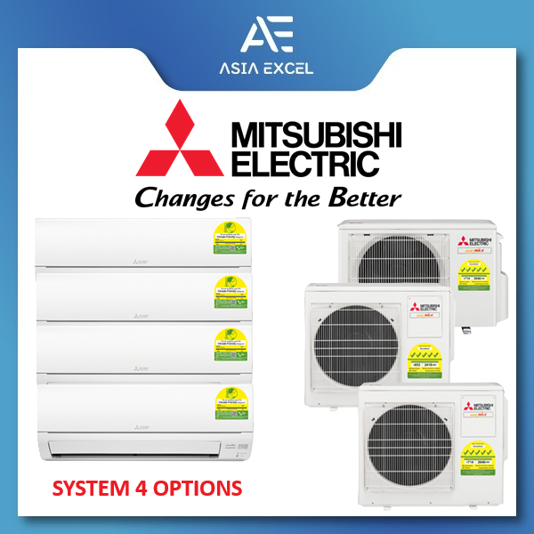 MITSUBISHI ELECTRIC STARMEX SYSTEM 4 9K / 12K / 18K / 24K BTU 5 TICKS ...