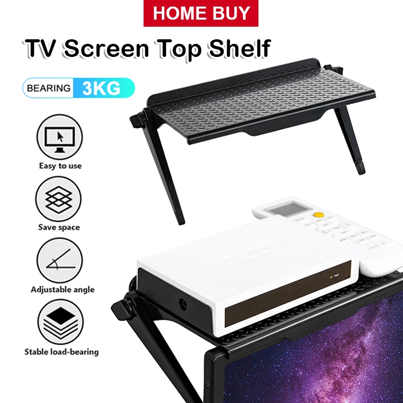 TV Screen Top Shelf Adjustable WiFi Router TV Boxes Rack Computer ...