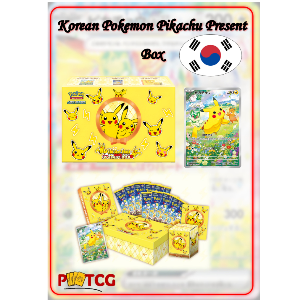 Korean Pokemon Pikachu Present Box Promo/Special Set/Super electric ...
