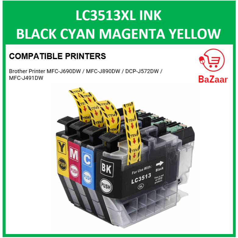 Compatible Brother LC3511/LC3513/LC-3511/LC-3513/LC3511XL/LC3513XL/LC ...