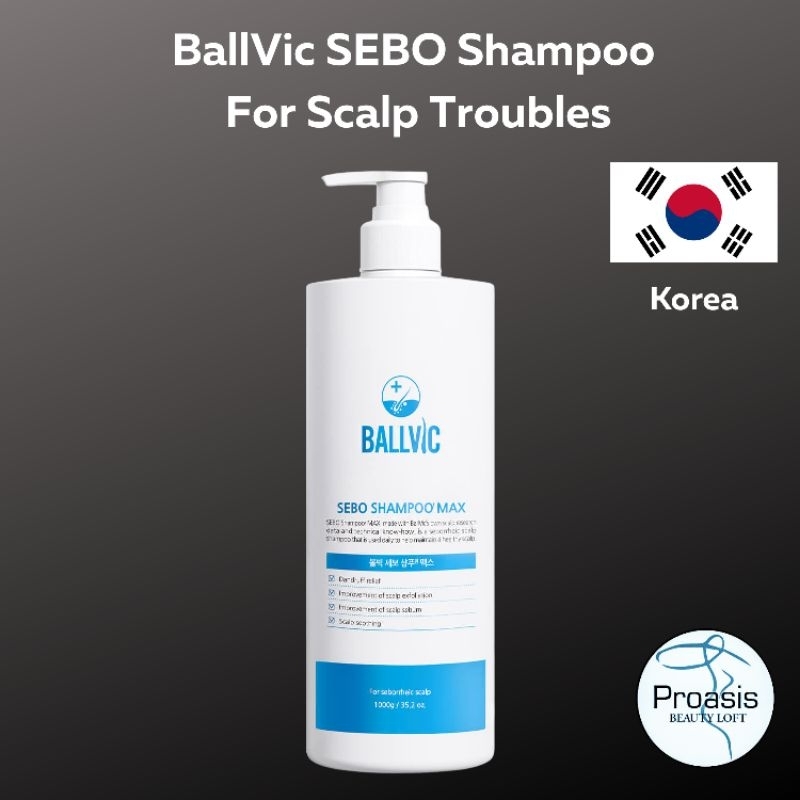 [Korea] Ballvic Sebo Scalp Shampoo 300ml (Troubled Scalp/Hair Loss ...