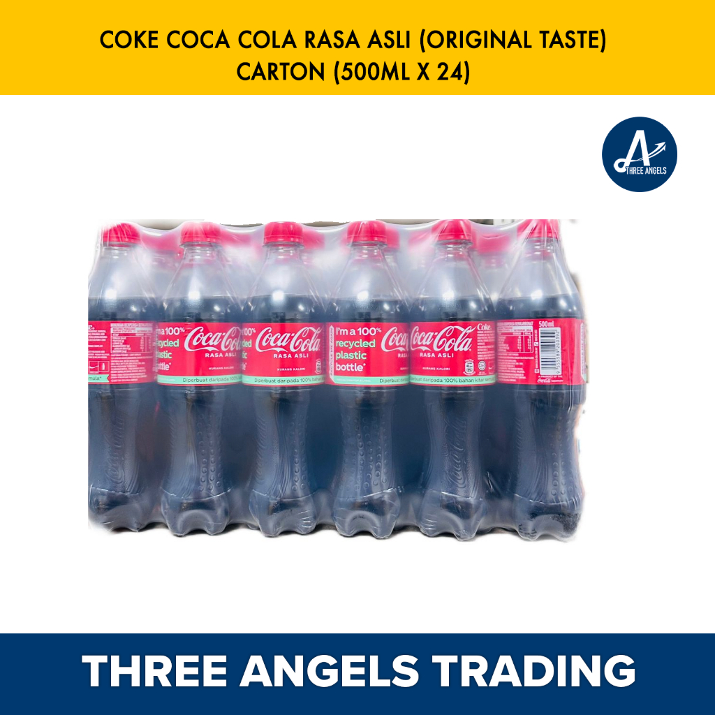 Coke Coca Cola Rasa Asli (Original Taste) Carton (500ml x 24) Expiry ...