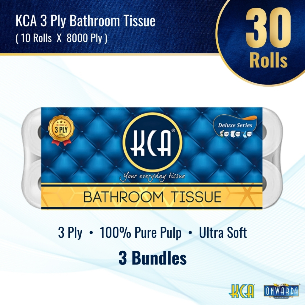 [30 Rolls] Bundle KCA Bathroom Tissue 8000 Ply 10Rolls x 3 Bundles | Shopee Singapore